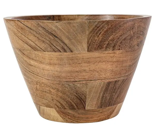 FORESIDE HOME & GARDEN Tapered Natural Acacia Wood Bowl - One-color