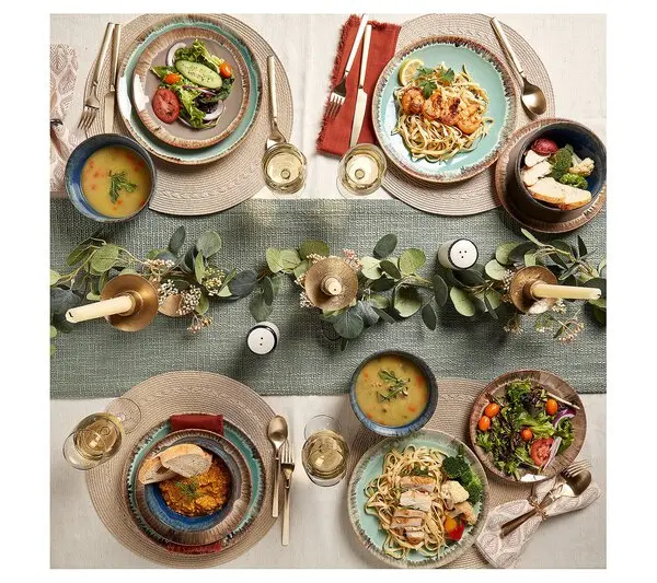 TABLETOPS UNLIMITED Tuscon 12-piece Dinnerware Se T