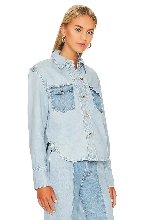 Song Of Style Teddy Mixed Wash Shacket