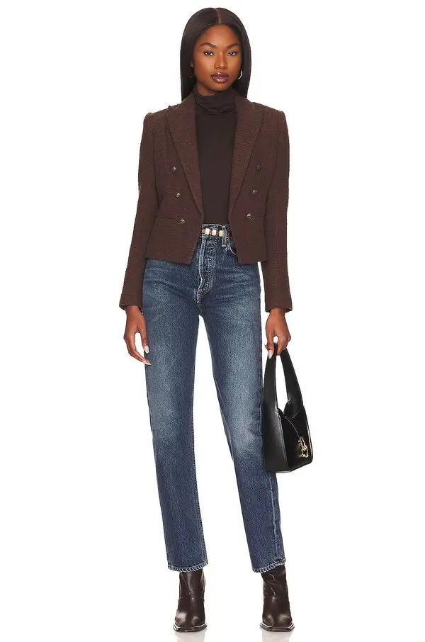 L'Agence Brooke Crop Blazer In From .com