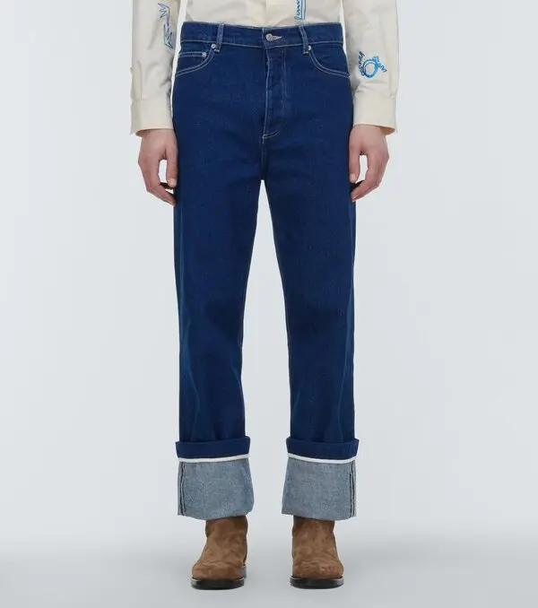 Nanushka Jasper Wide-leg Cotton Denim Jeans