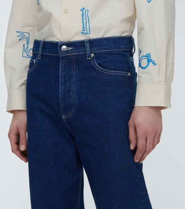 Nanushka Jasper Wide-leg Cotton Denim Jeans
