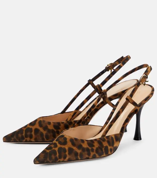 GIANVITO ROSSI Suede Slingback Pumps