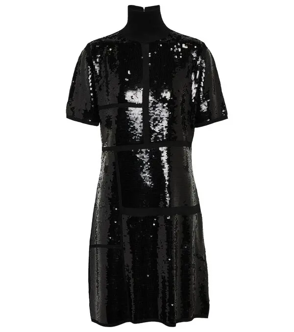 JOSEPH Sequined Wool-blend Minidress