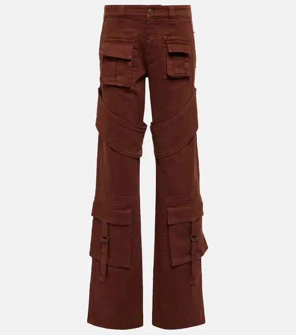 Blumarine Cotton Canvas Cargo Pants - Red