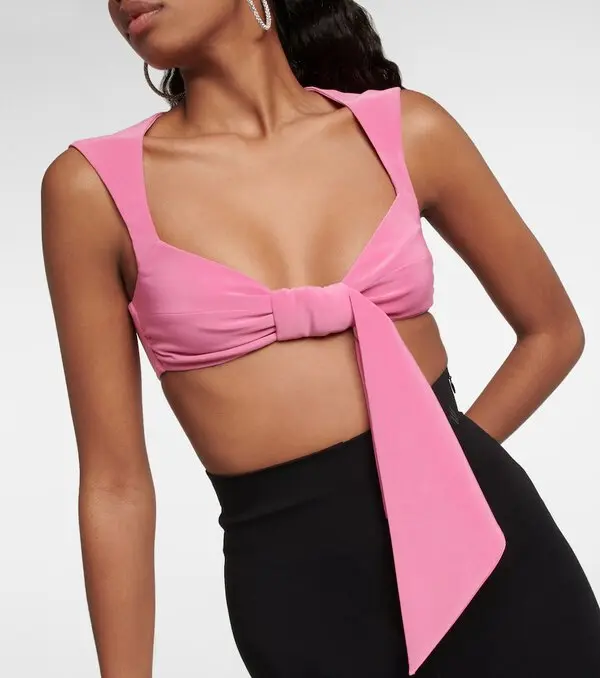 Attico Jersey Crop Top