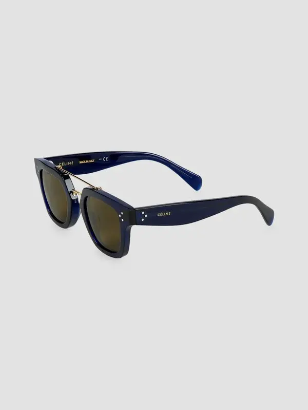 Celine 47mm Plastic Square Sunglasses - Blue
