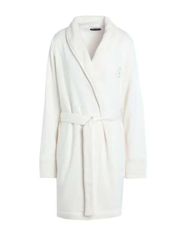 armani dressing gown ladies Emporio Armani Sponge Bathrobe Black