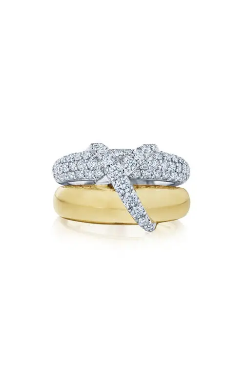Kwiat Xo Diamond Stack Ring - Two Tone White/ Yellow Gold