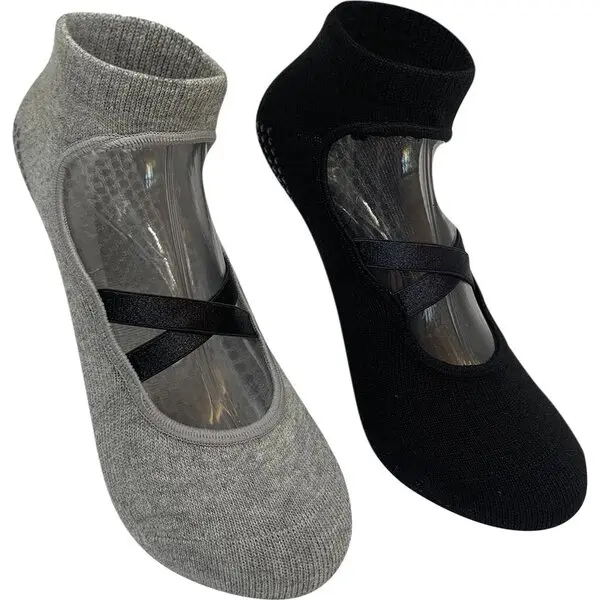 HIGH HEEL JUNGLE Good Pointe 2-pack Grip Socks - Black