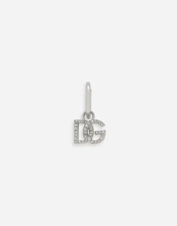 Dolce & Gabbana Single Earring With Dg Logo - Silver