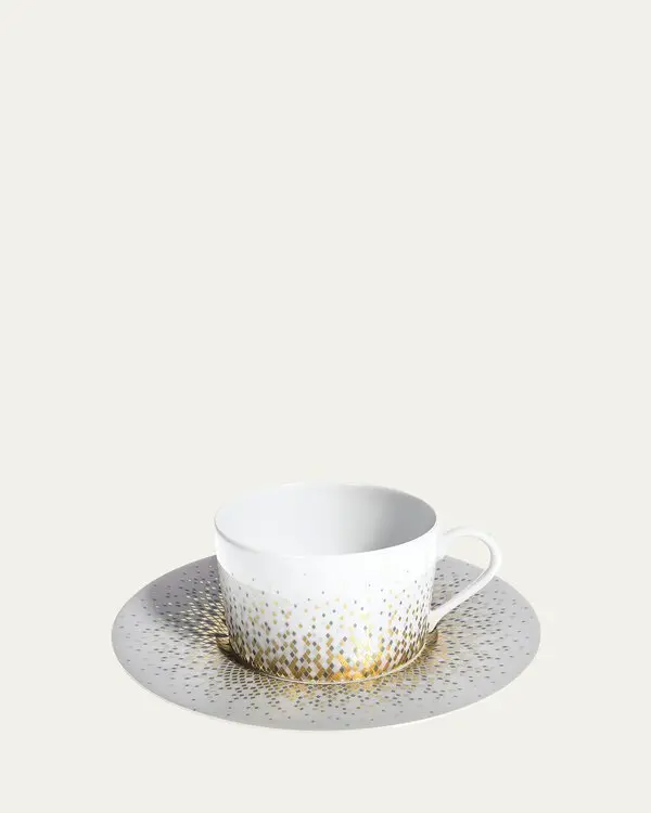 HAVILAND Souffle D'or Teacup And Saucer