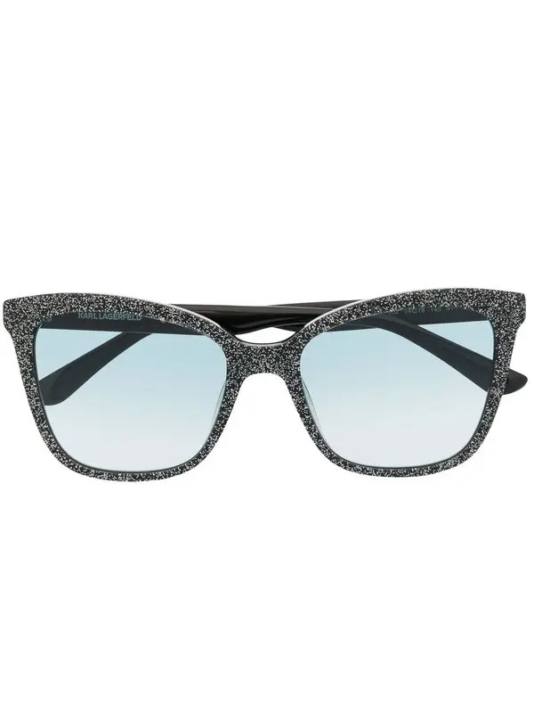 Karl Lagerfeld Glitter Cat-eye Sunglasses - Black