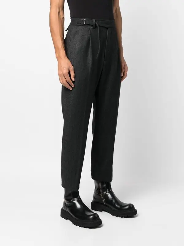 WHITE MOUNTAINEERING Cropped Tapered-leg Trousers