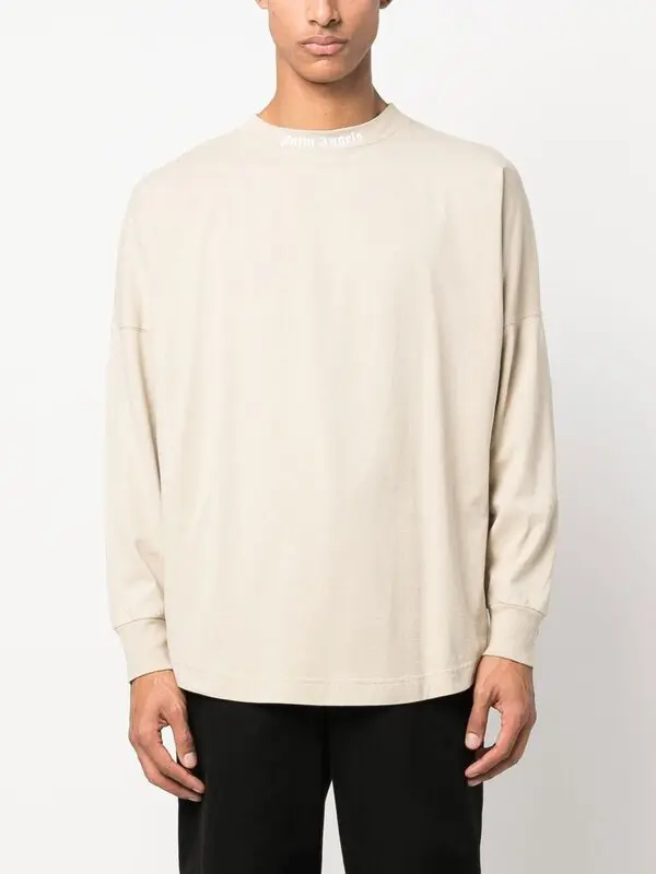 Palm Angels Logo-print Long-sleeved Sweatshirt