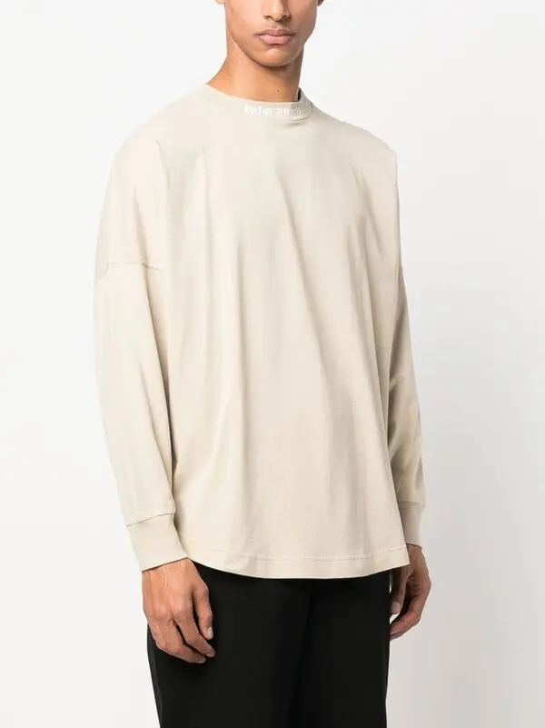 Palm Angels Logo-print Long-sleeved Sweatshirt