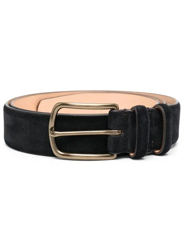 Officine Creative Antique-effect Suede Belt - Black