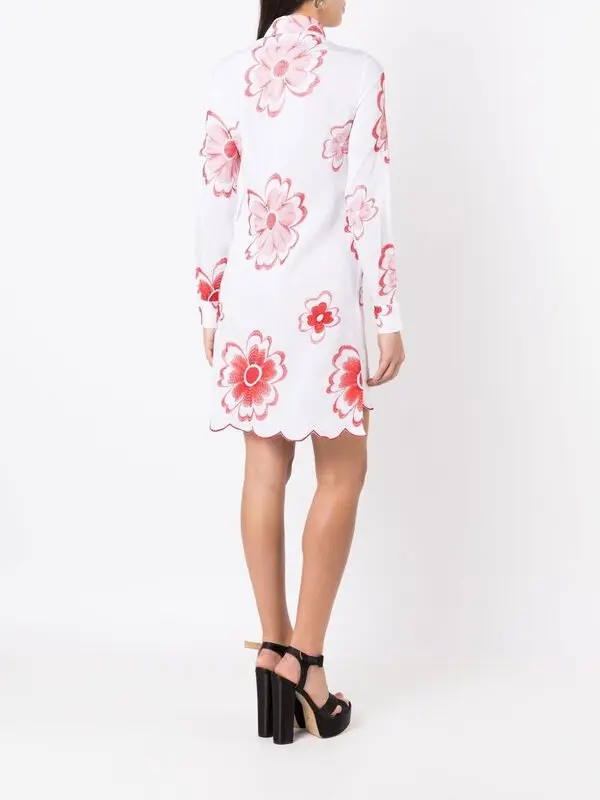 AMIR SLAMA Floral-embroidered Shirt Dress