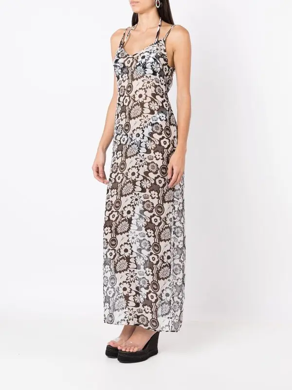 AMIR SLAMA Floral-print Beach Dress
