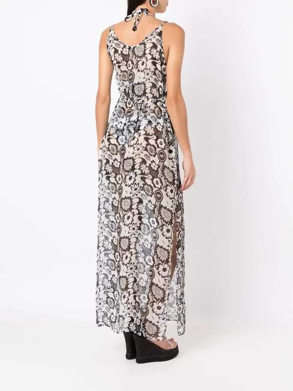 AMIR SLAMA Floral-print Beach Dress