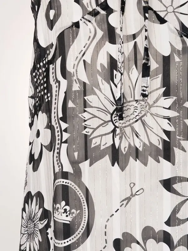 AMIR SLAMA Floral-print Halterneck Beach Dress