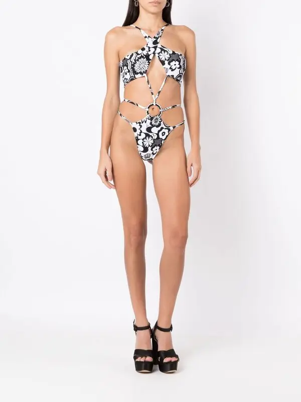 AMIR SLAMA Floral-print Swimsuit