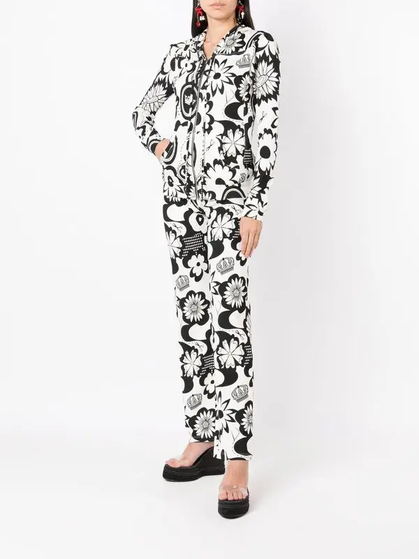 AMIR SLAMA Floral-print Zip-up Jacket