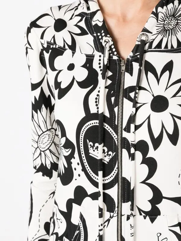 AMIR SLAMA Floral-print Zip-up Jacket