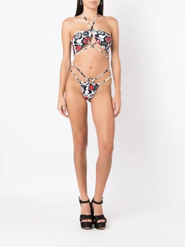 AMIR SLAMA Floral-print Bikini Set