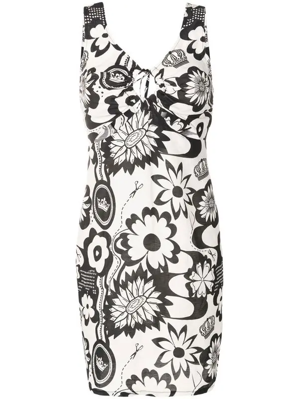 AMIR SLAMA Floral-print Mini Dress