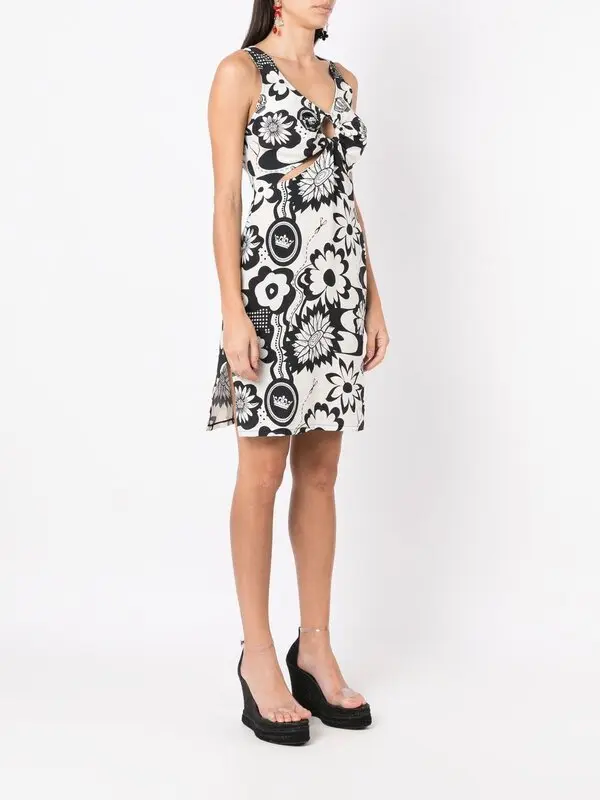 AMIR SLAMA Floral-print Mini Dress