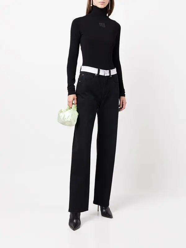 Alexander Wang Roll Neck Embossed-logo Jumper