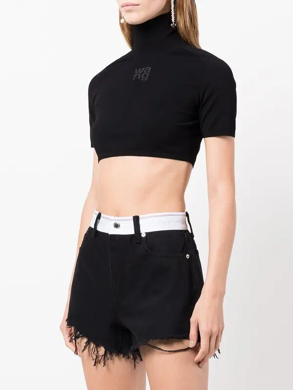 Alexander Wang High-neck Logo-embossed Jumper