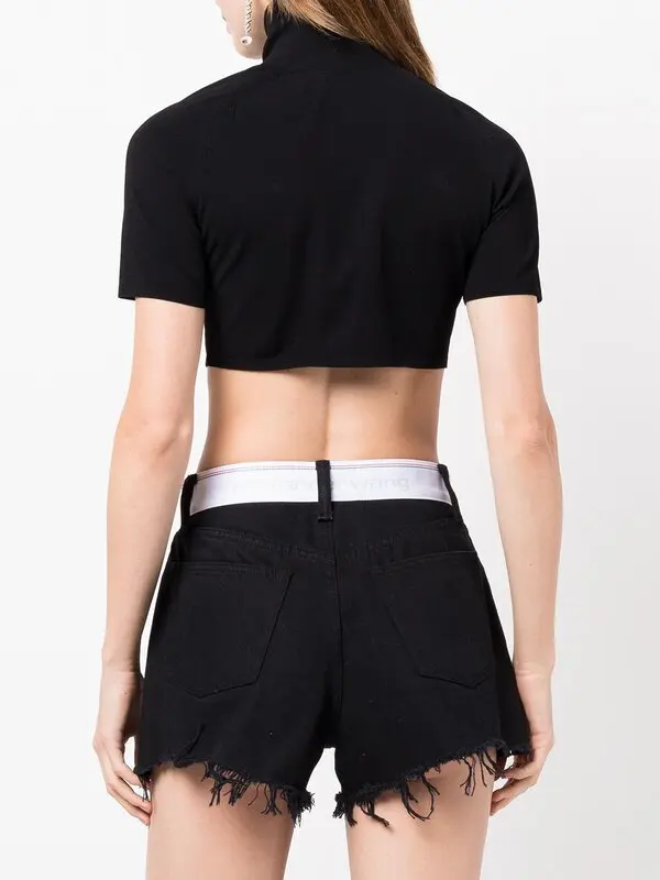 Alexander Wang High-neck Logo-embossed Jumper