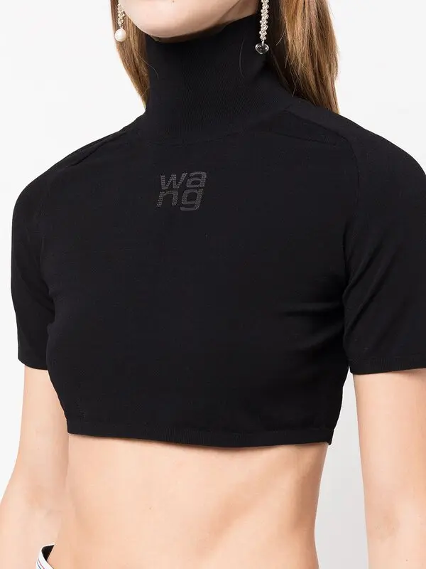 Alexander Wang High-neck Logo-embossed Jumper