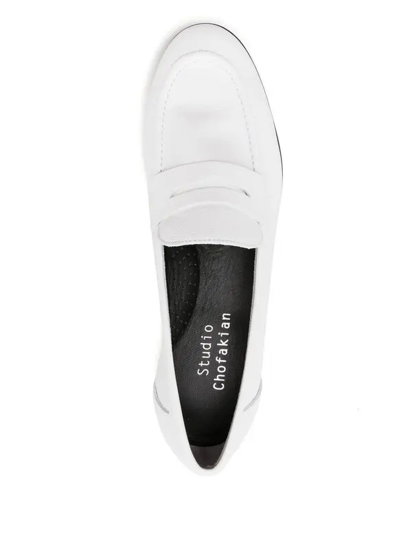 STUDIO CHOFAKIAN 121 Penny Loafers - White
