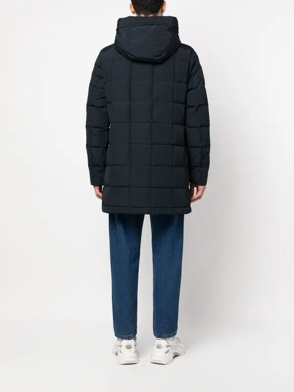 Woolrich Funnel Neck Padded Coat - Blue