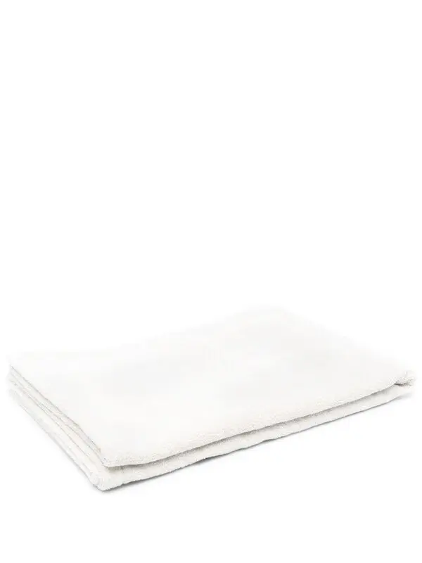 Yohji Yamamoto Logo-embroidered Bath Towel - Neutrals