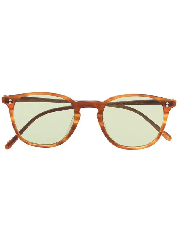 Oliver Spencer Tortoiseshell Round Sunglasses - Brown