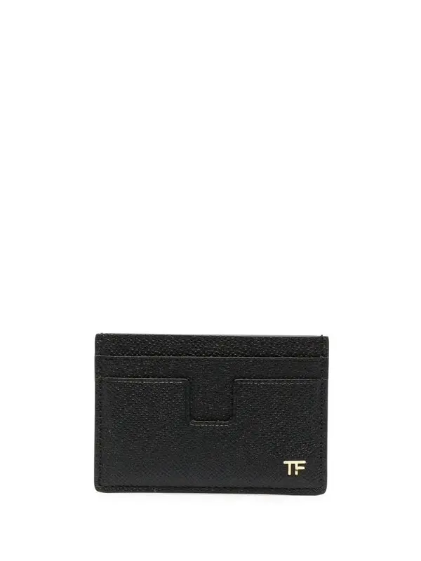 TOM FORD Small Grained-leather Card Holder - Black