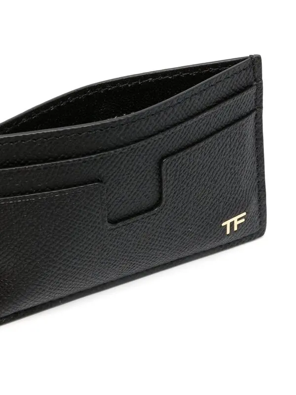 TOM FORD Small Grained-leather Card Holder - Black