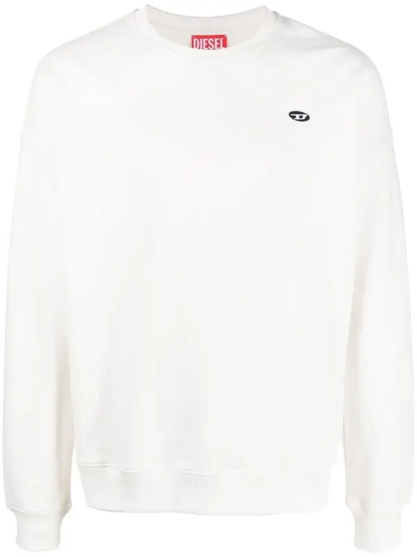 DIESEL® S-rob-doval-pj Cotton Sweatshirt - White