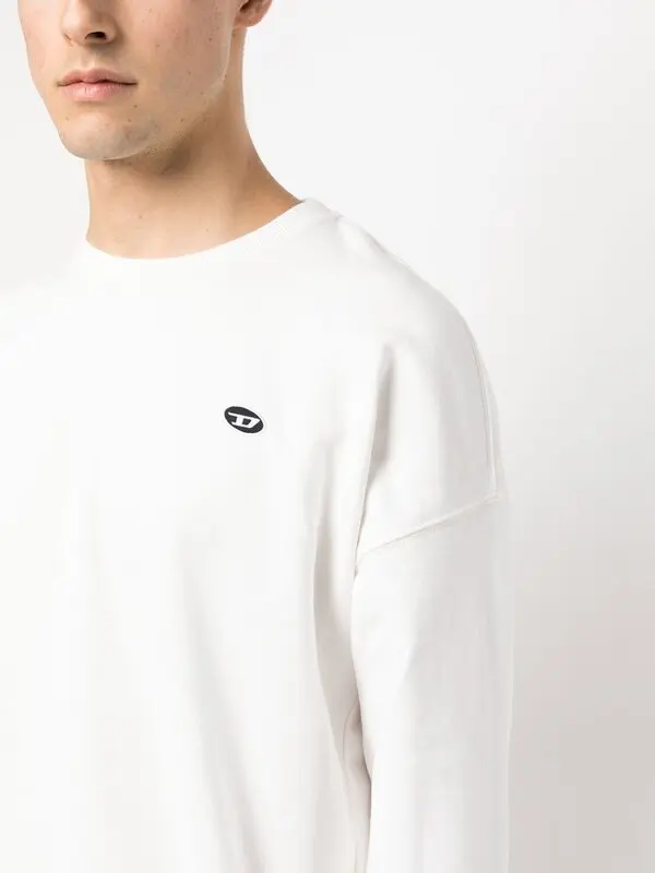 DIESEL® S-rob-doval-pj Cotton Sweatshirt - White