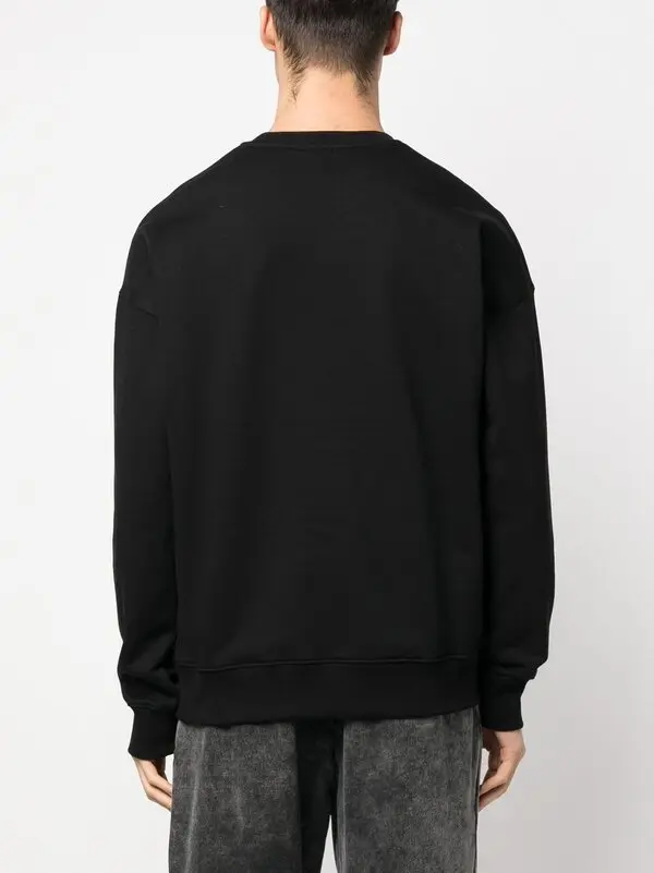 DIESEL® S-rob-doval-pj Cotton Sweatshirt - Black