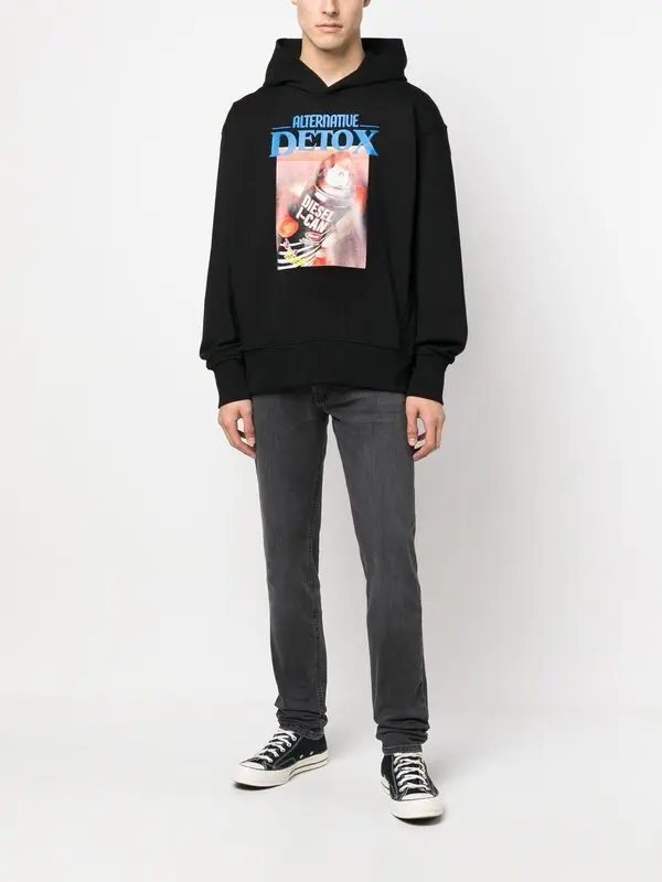 DIESEL® Logo Print Cotton Hoodie