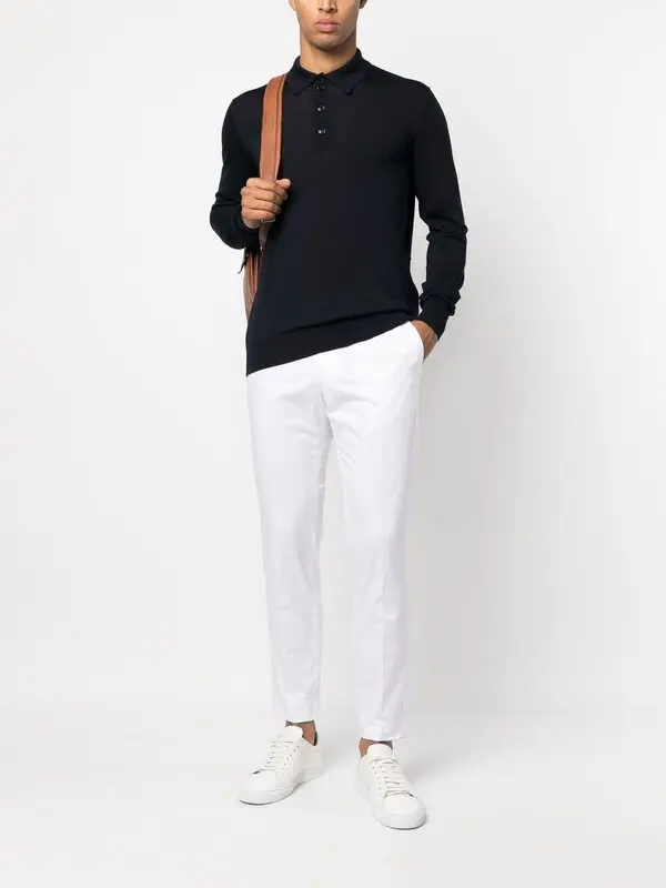 Giorgio Armani Button-front Long-sleeved Polo Shirt