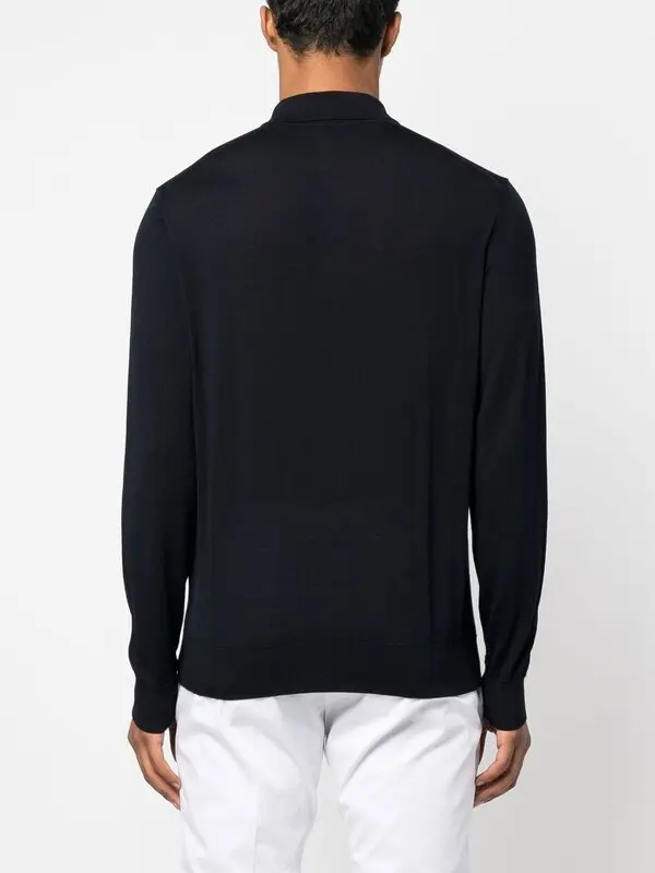 Giorgio Armani Button-front Long-sleeved Polo Shirt