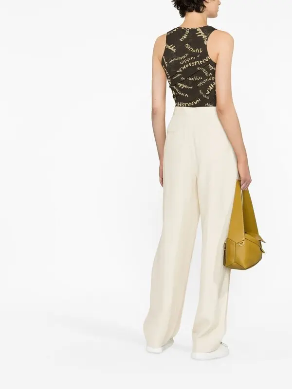 Stella McCartney High-waisted Pleated Trousers - Neutrals