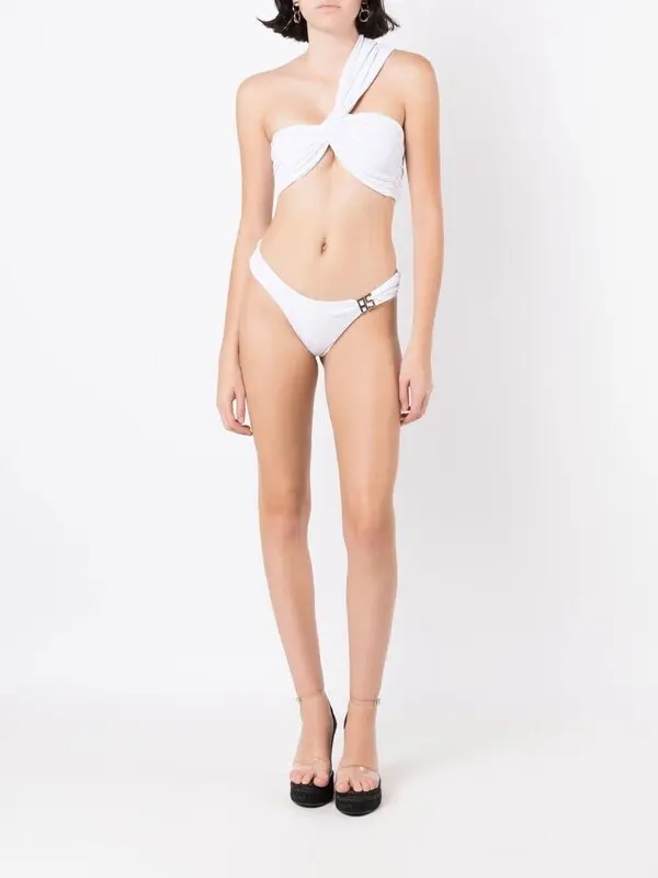 AMIR SLAMA Fine-ribbed One-shoulder Bikini