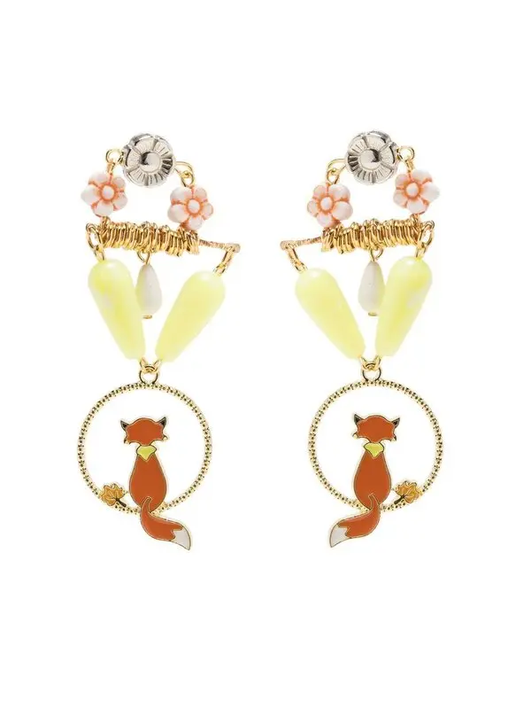 AMIR SLAMA Cut-out Drop Earrings - Yellow